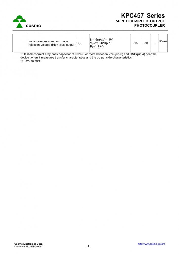 KPC457TLD datasheet page 4