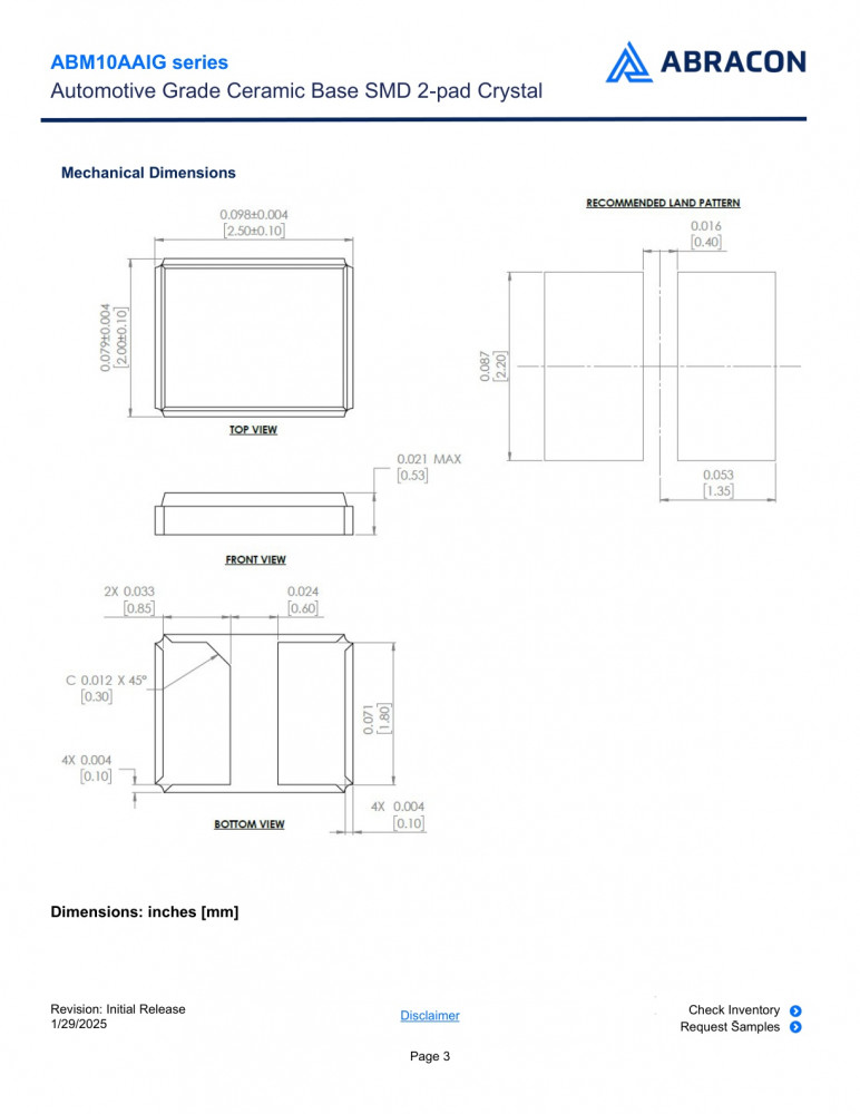 ABM10AAIG datasheet page 3