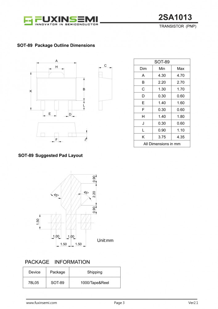 2SA1013-Y datasheet page 3