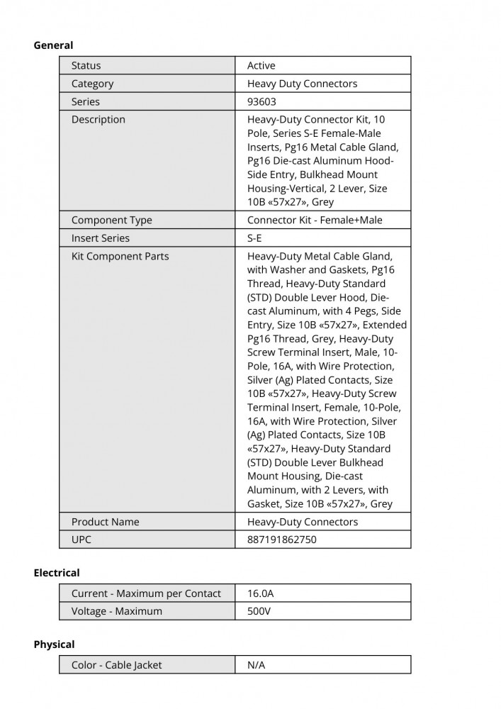 Product document image 2 for MOLEX 936030050