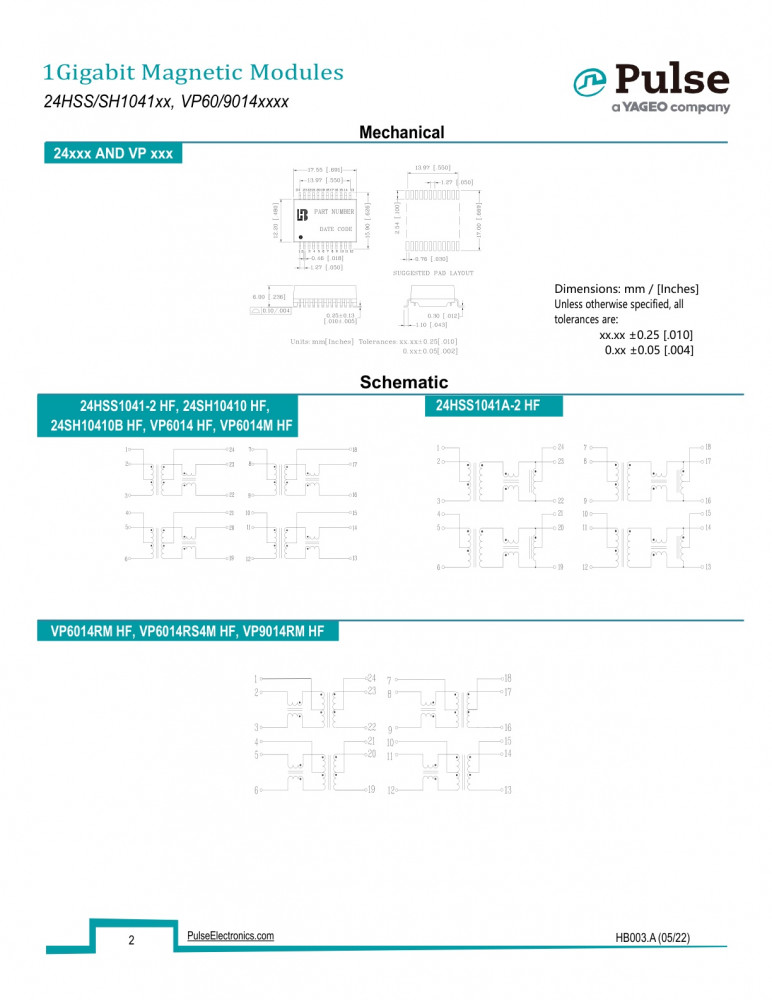 VP6014 HF technical document page 2