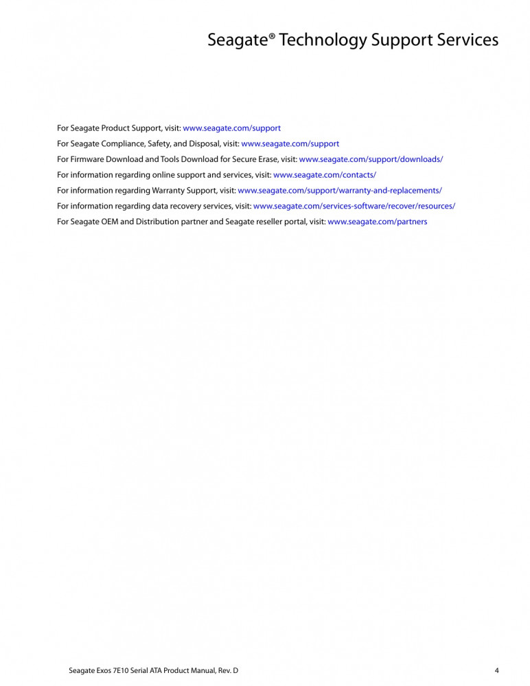 Exos 7E10 manual page 5