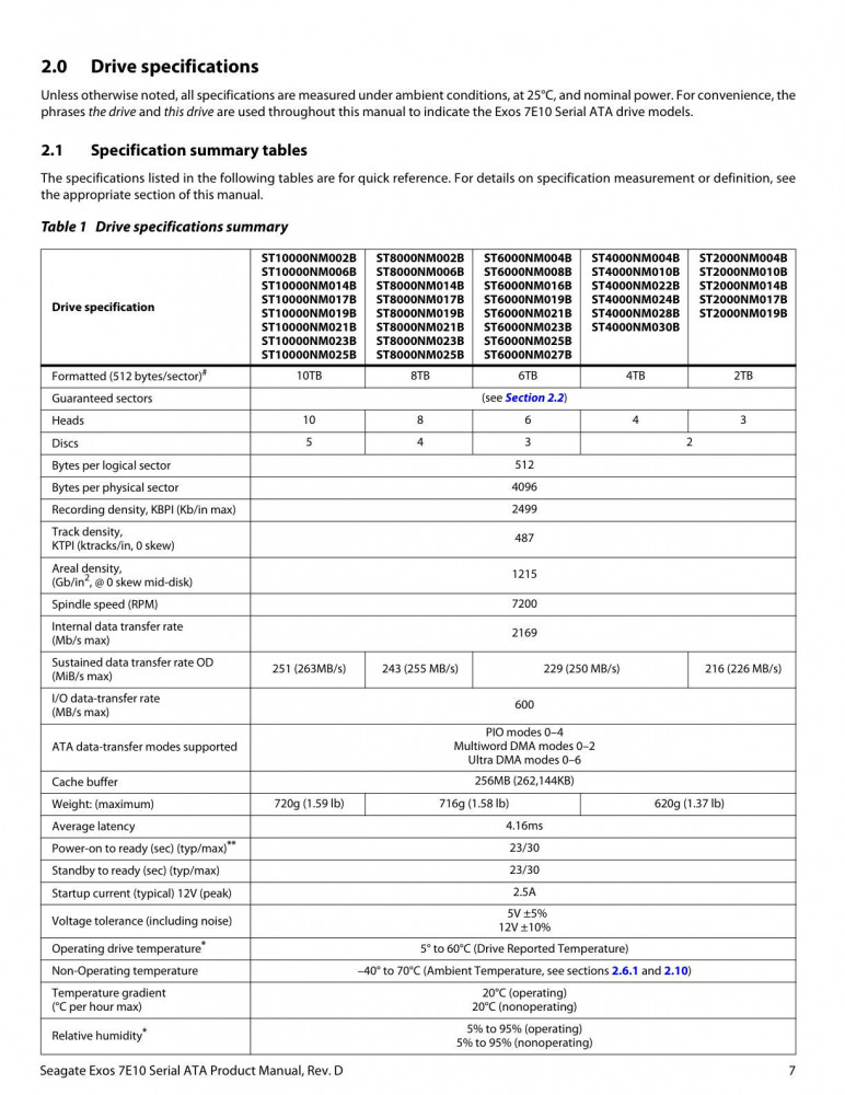 Exos 7E10 manual page 8