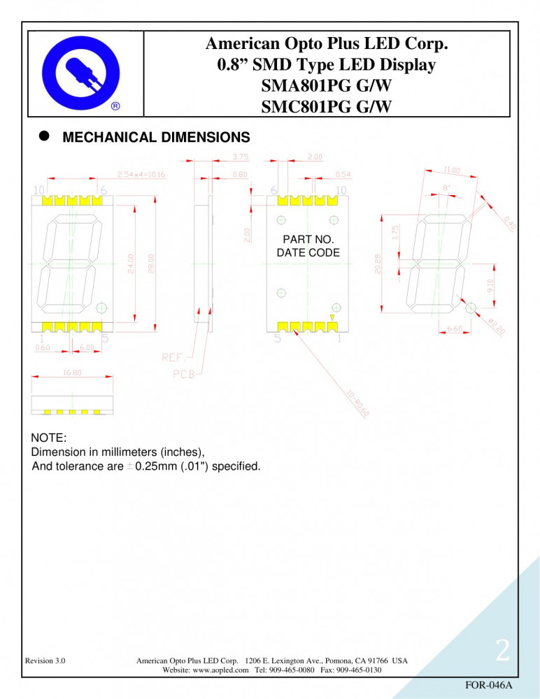 SMA801PG datasheet page 2