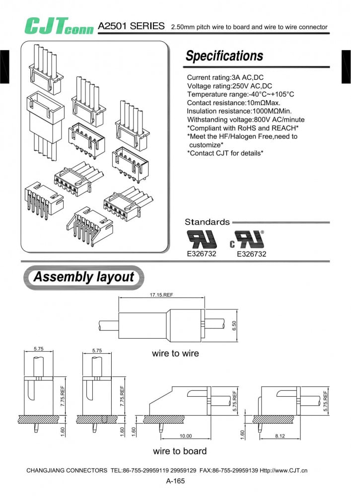 CJT A2501 datasheet page 1