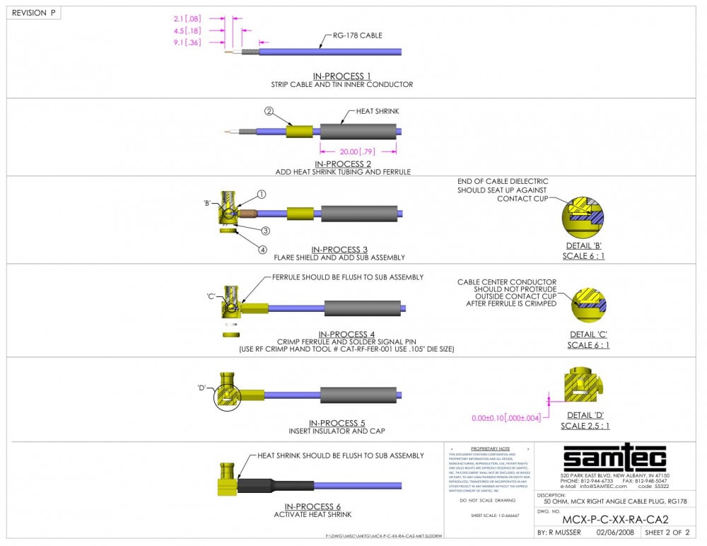 Samtec MCX-P-C-HN-RA-CA2 drawing page 2