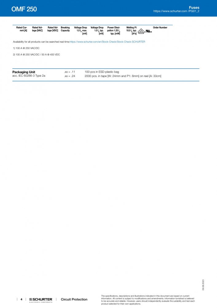 SCHURTER 3403.0022.11 datasheet page 4