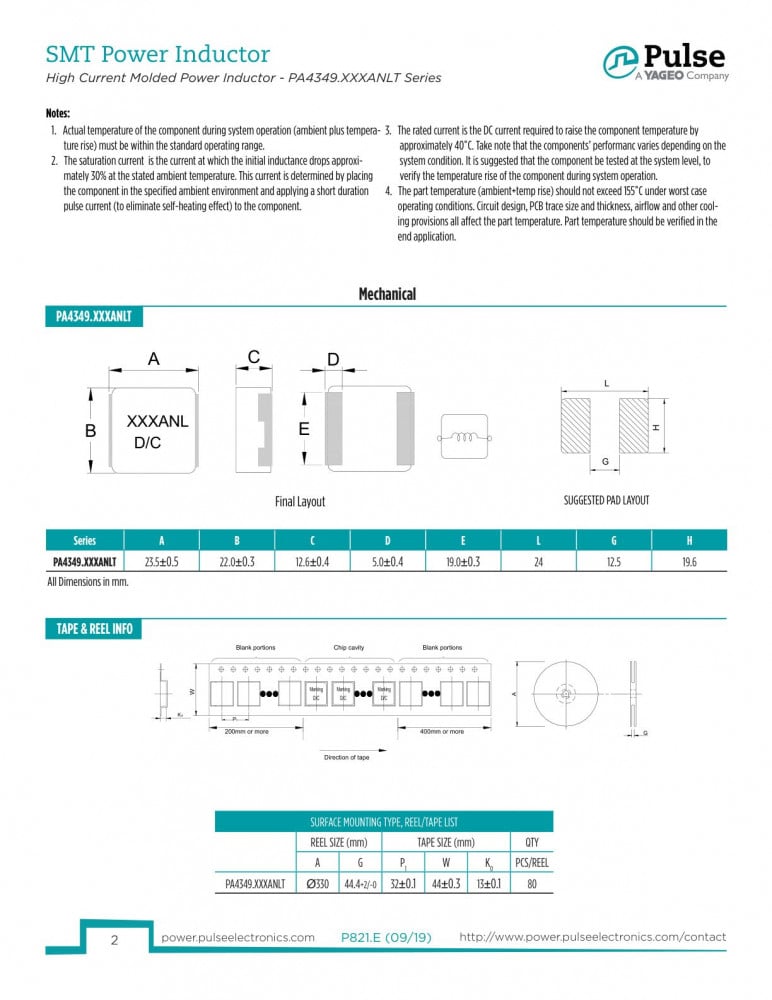PA4349 datasheet page 2