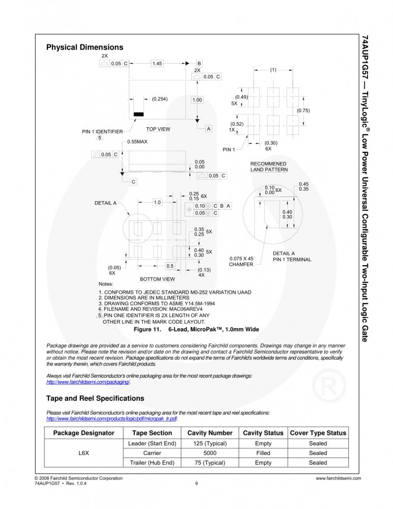 74AUP1G57 datasheet page 10