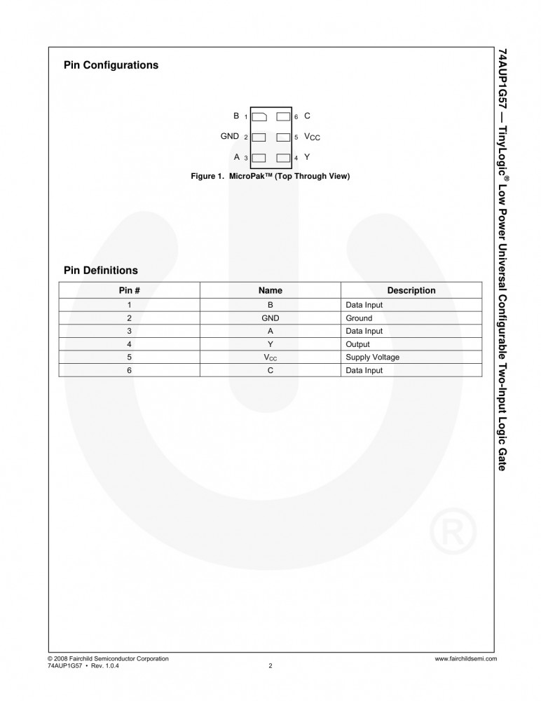 74AUP1G57 datasheet page 3