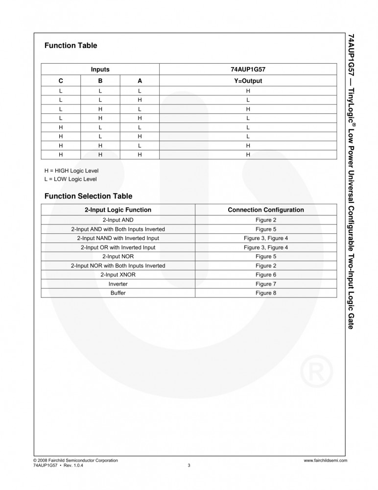 74AUP1G57 datasheet page 4