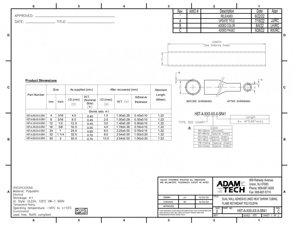 ADAM TECH HST-A-120-BK-4-SR41 technical document page 1