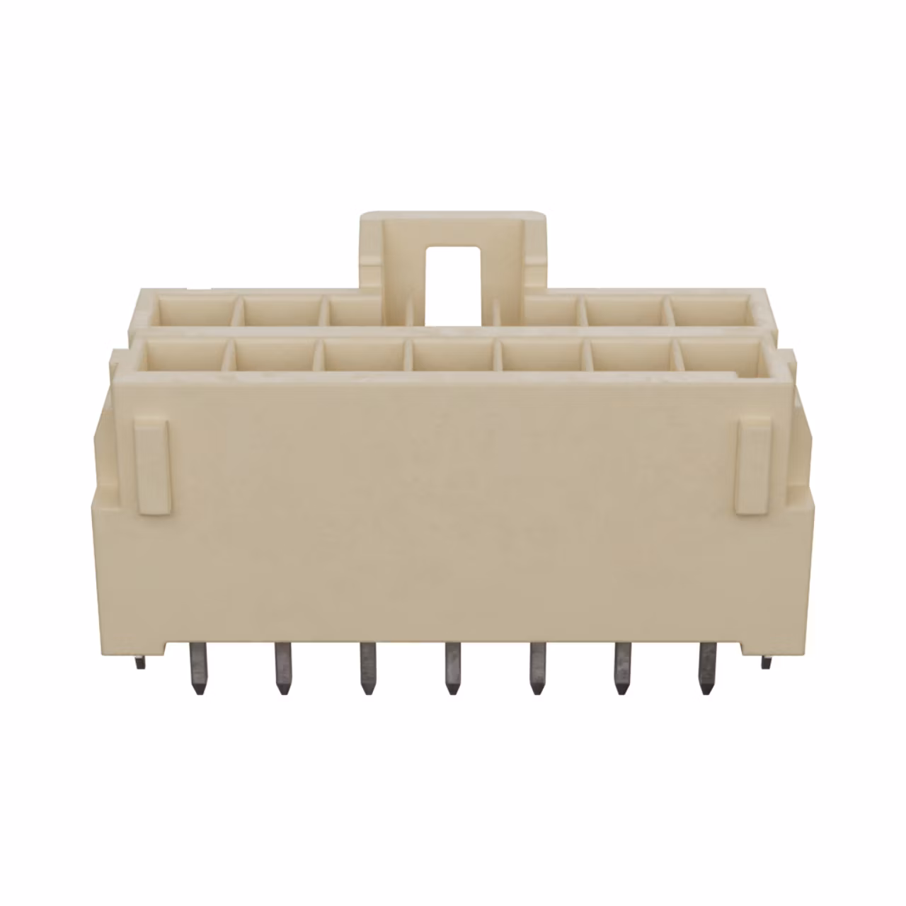 Ultra-Fit Vertical Header, 3.50mm Pitch, Dual Row, 14 Circuits, with Solder Clips, 0.38µm Gold (Au) Plating, Natural, Glow-Wire Capable, Embossed Tape on Reel for sale