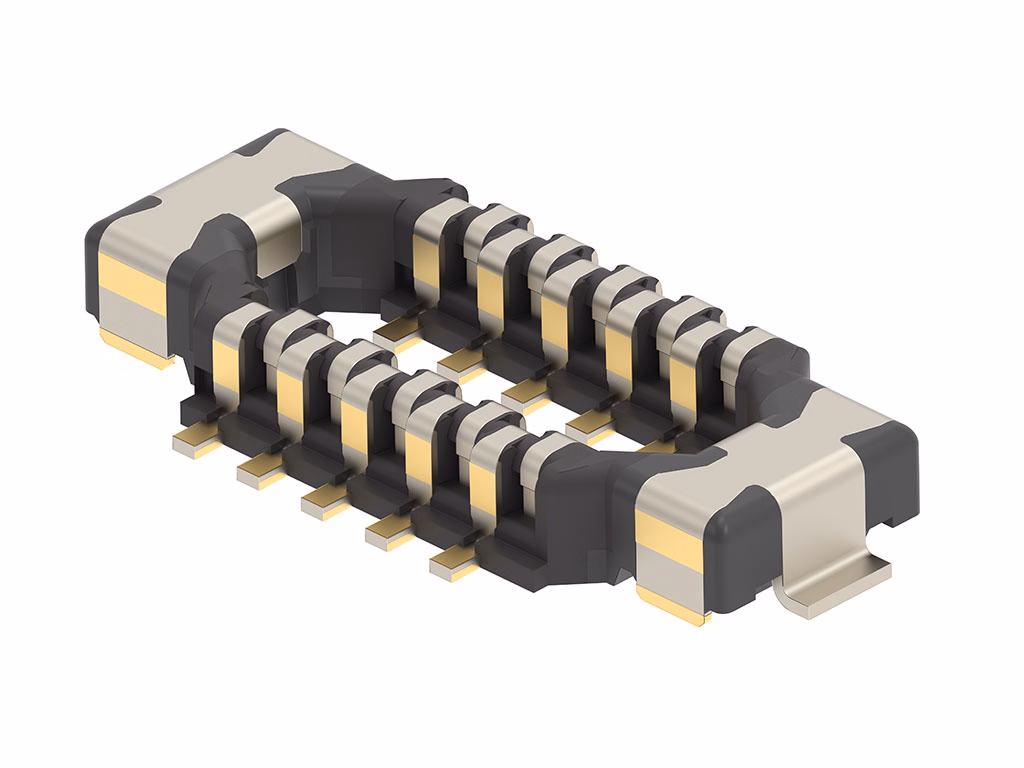 Quad-Row Board-to-Board Receptacle, 0.175mm Pitch, 0.60mm Mated Height, 2.00mm Mated Width, 44 Circuits, 2 Reels/Carton
