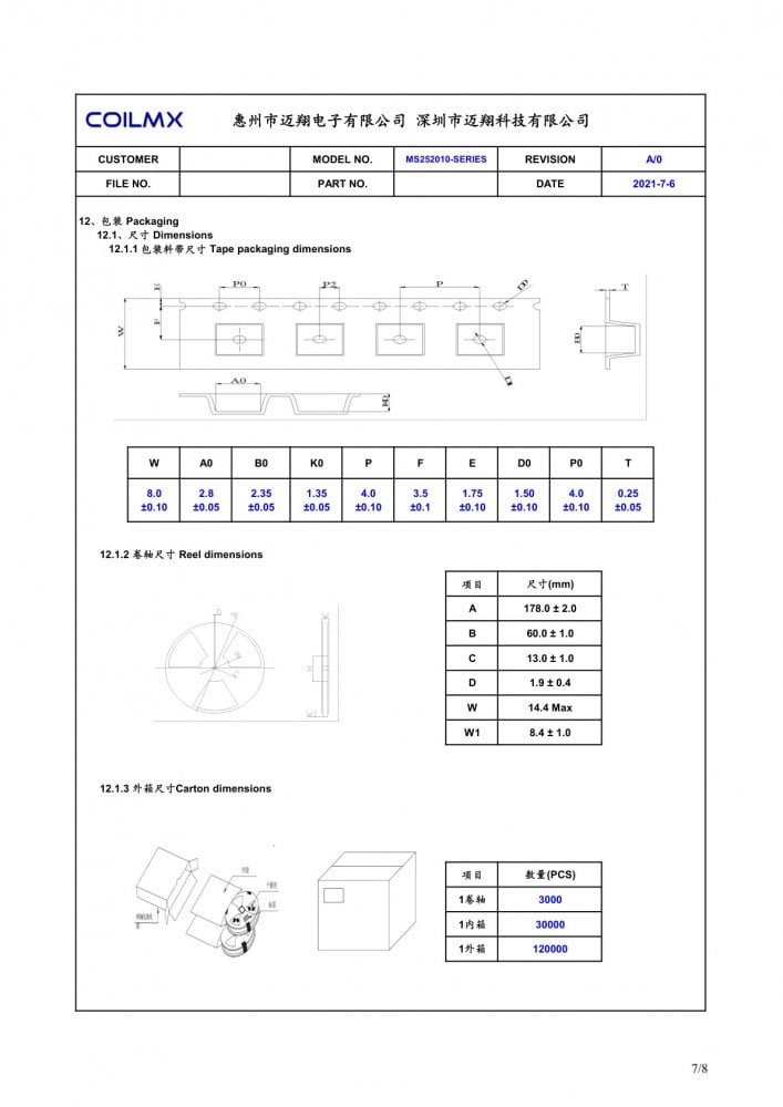 COILMX MS252010 specification page 7