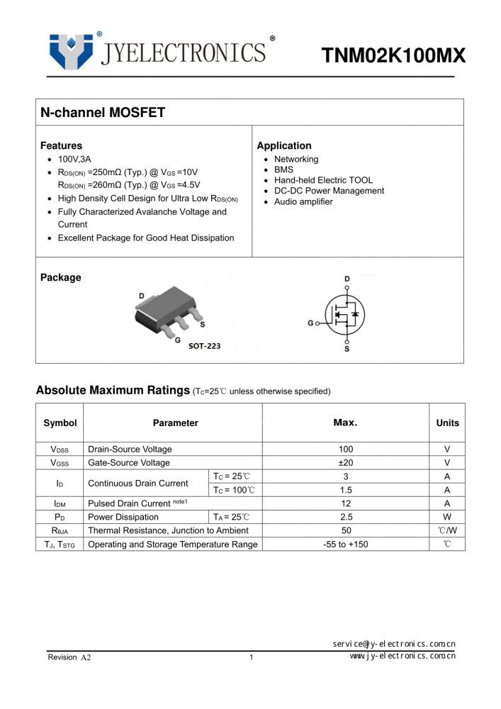 TNM02K100MX datasheet page 1