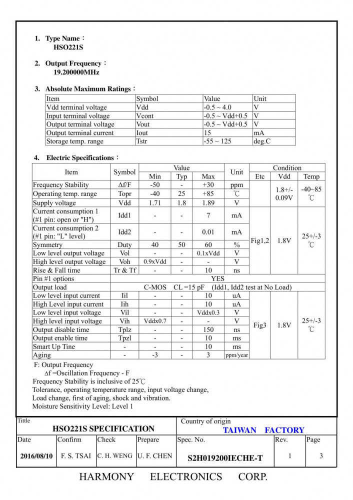 HELE S2H019200IECHE-T specification page 3