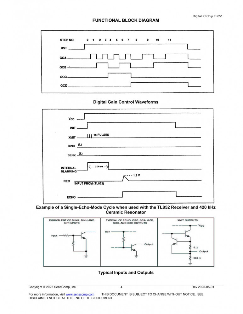 SensComp TL851 datasheet page 4