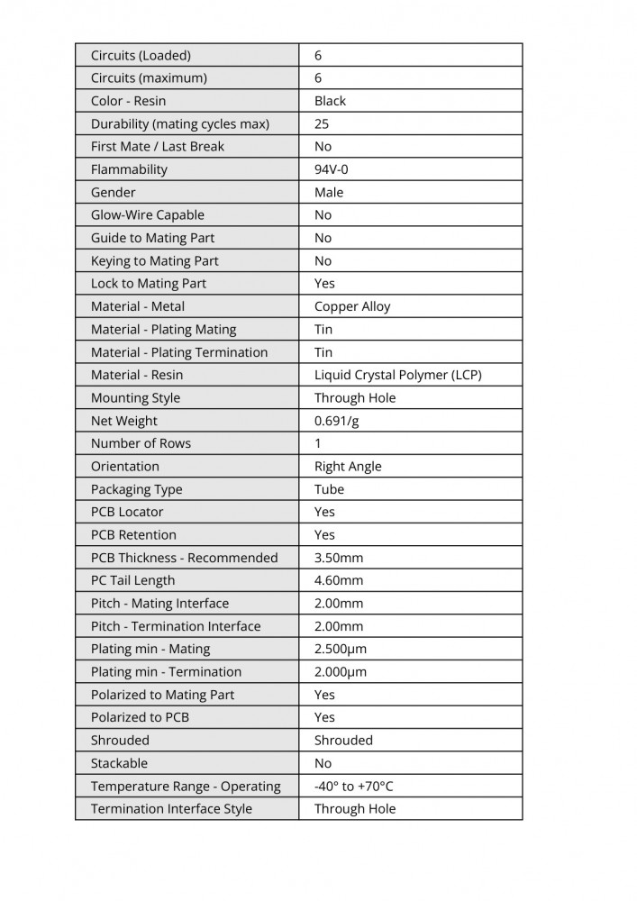 MOLEX Milli-Grid product specification page 3