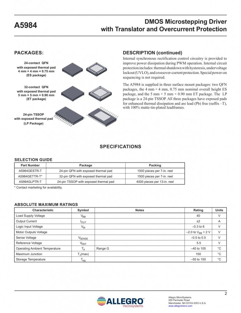 A5984 datasheet page 2