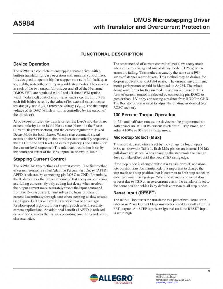 A5984 datasheet page 9