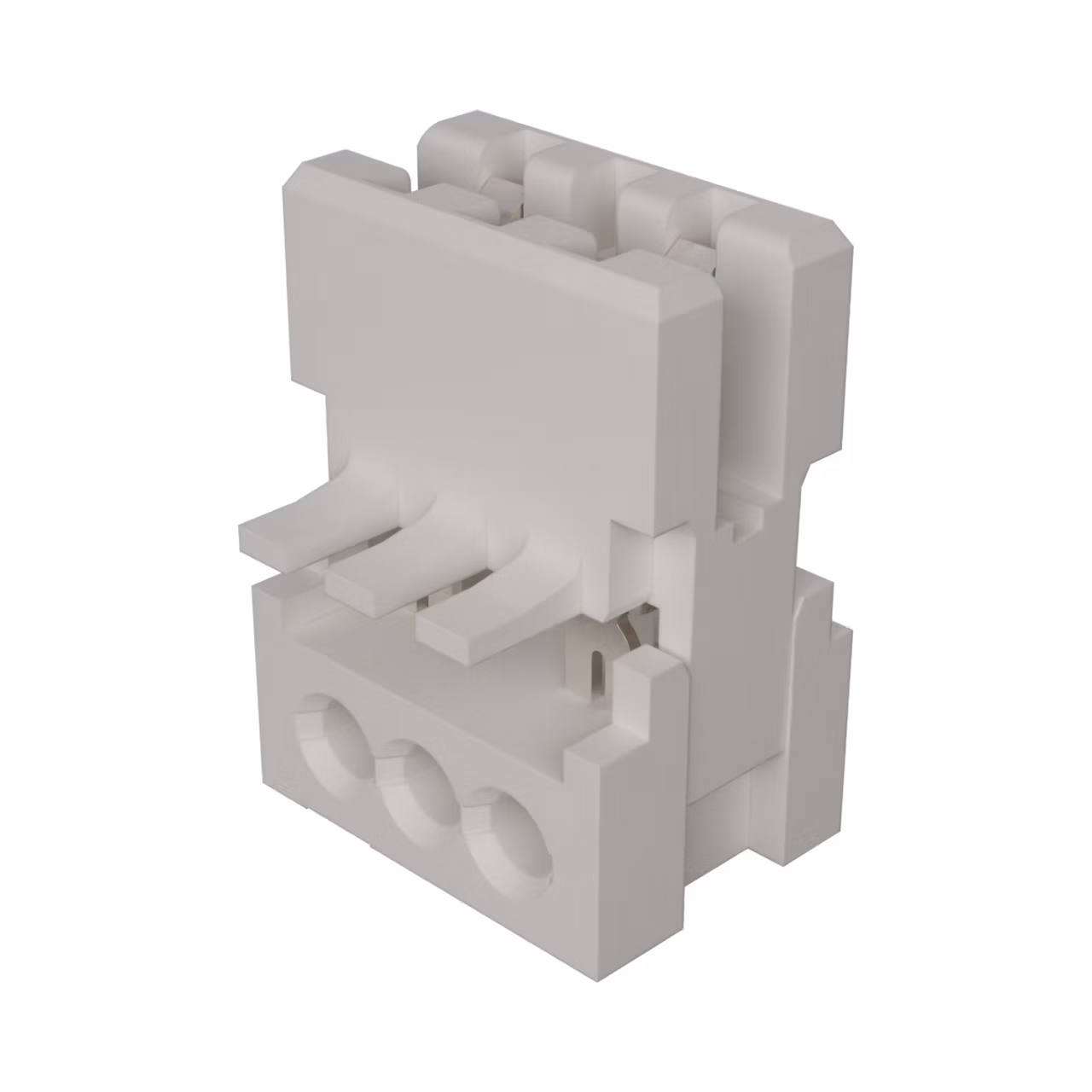 Appli-Mate RAST 2.5 Female Connector, 5.00mm Pitch, 2 Circuits, All Positions Removed, Open Endwalls, with Black Stripe for sale