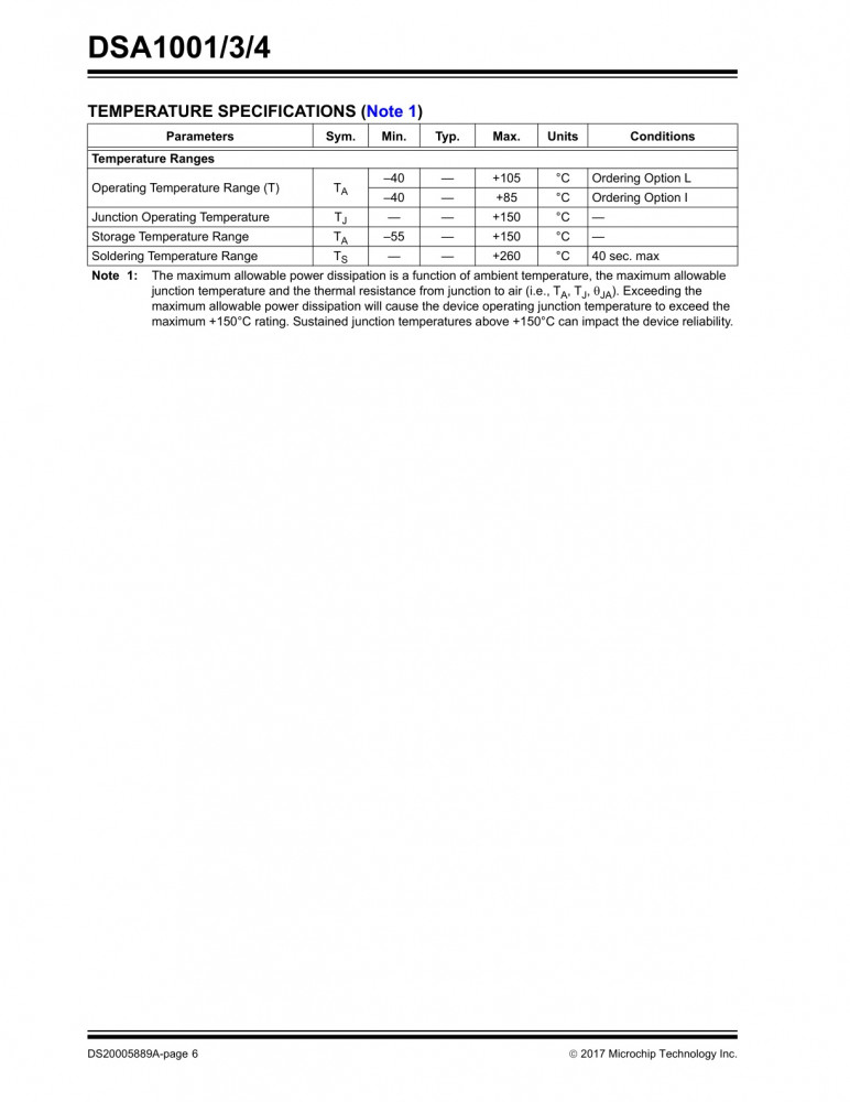 DSA1001 document page 6