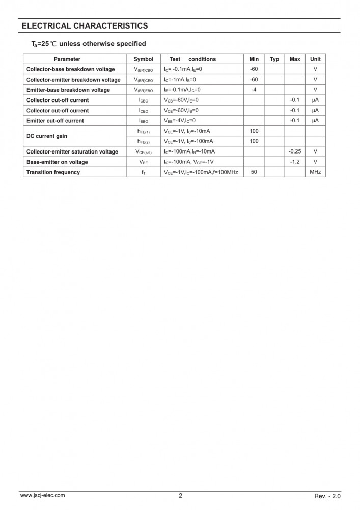 MPSA55-TA datasheet page 2