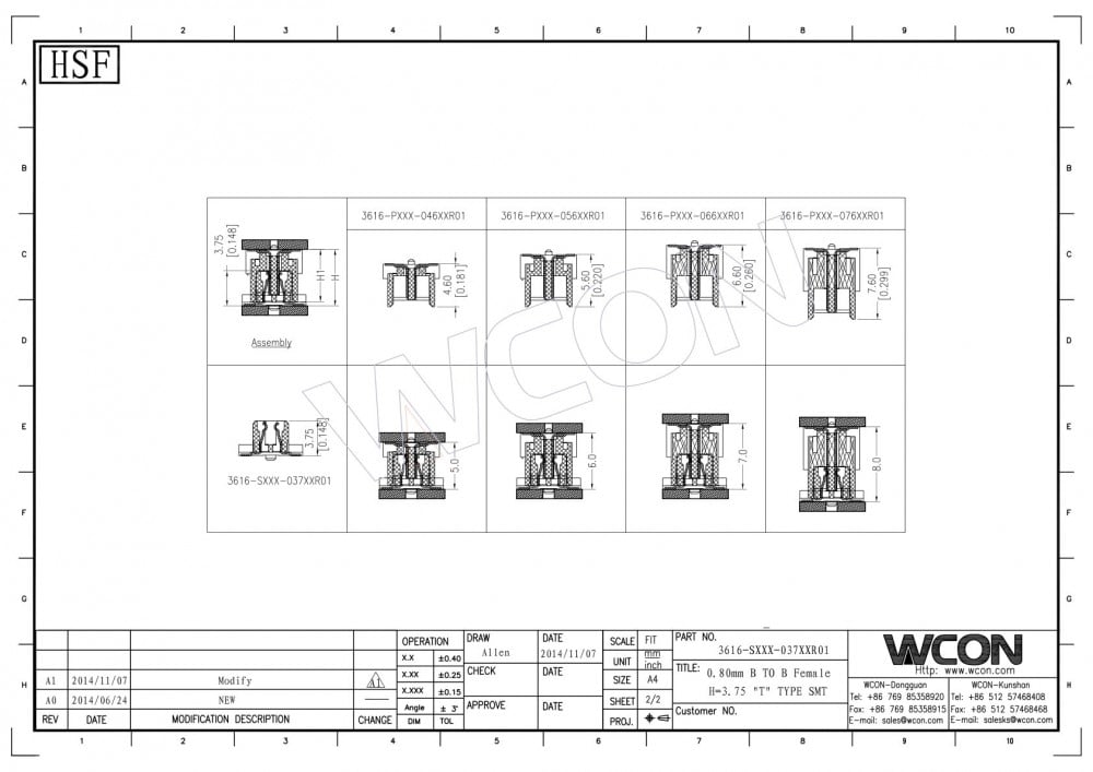 Wcon 3616-S080-037S1R01 technical drawing page 2