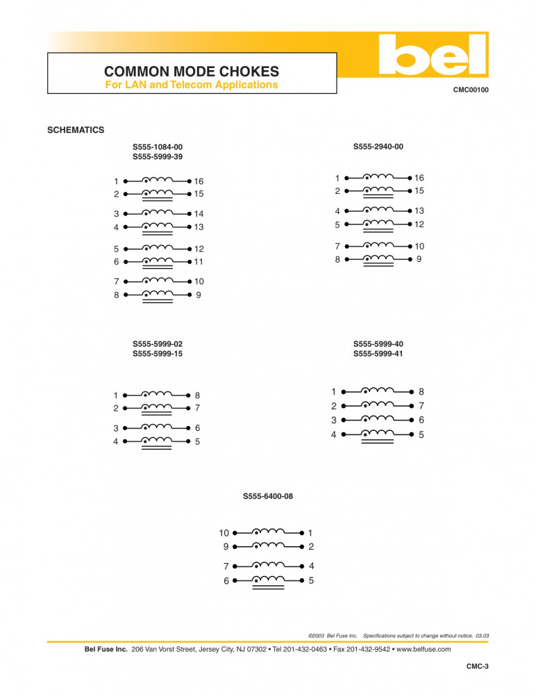 Bel Fuse technical document page 3