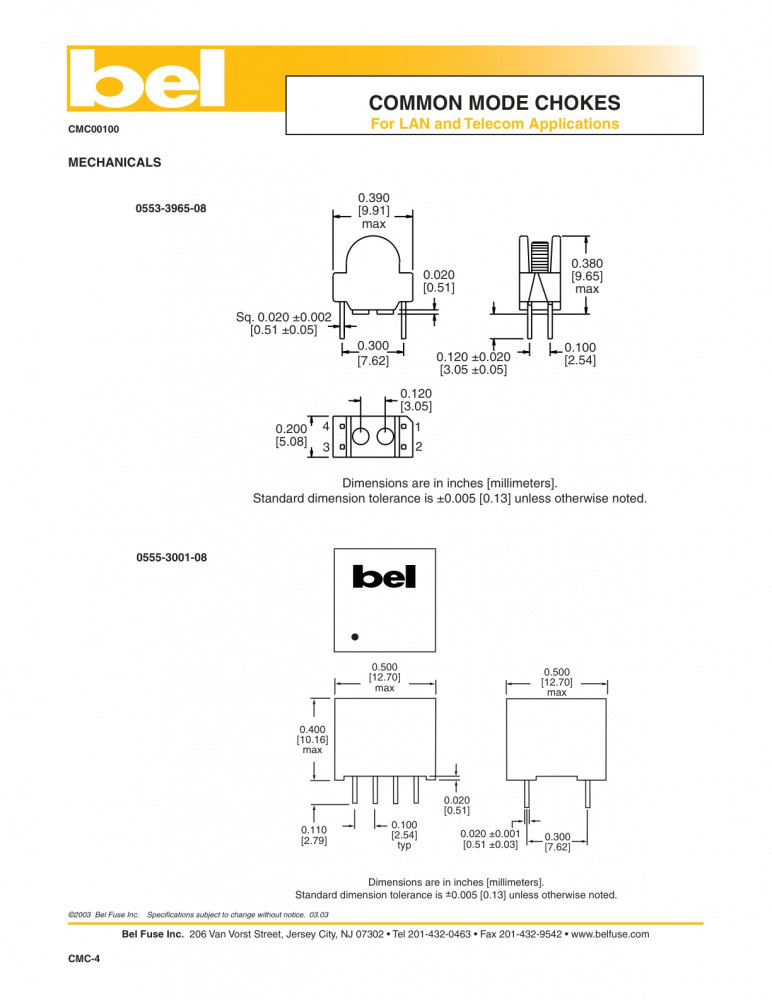 Bel Fuse technical document page 4
