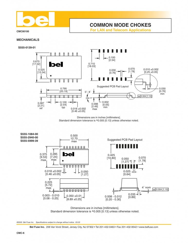 Bel Fuse technical document page 6