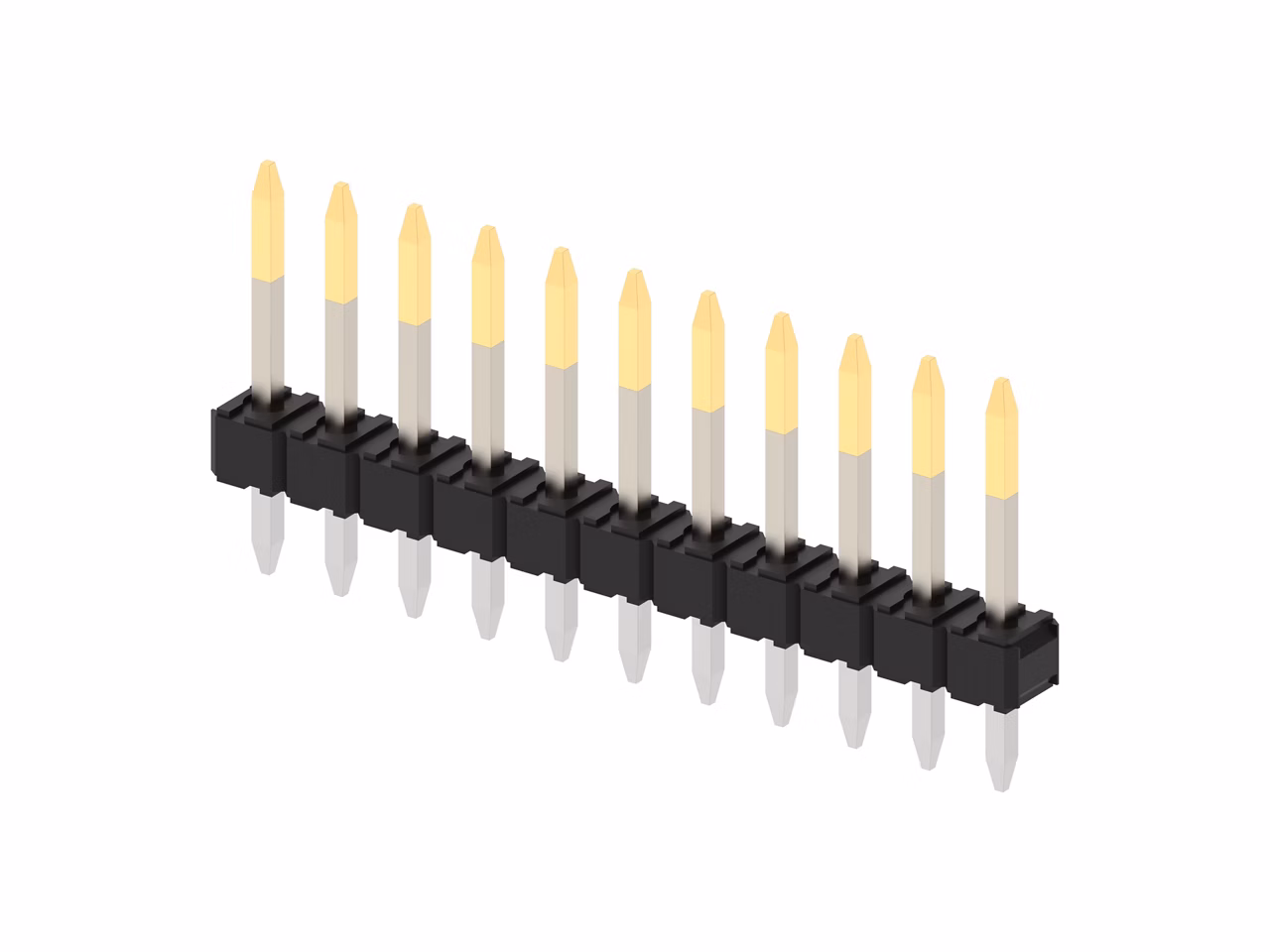 KK 254 Breakaway Header, Right-Angle, 15 Circuits, Tin (Sn) Plating, Mating Pin Length 9.17mm, with Kinked PC Tails, Bag