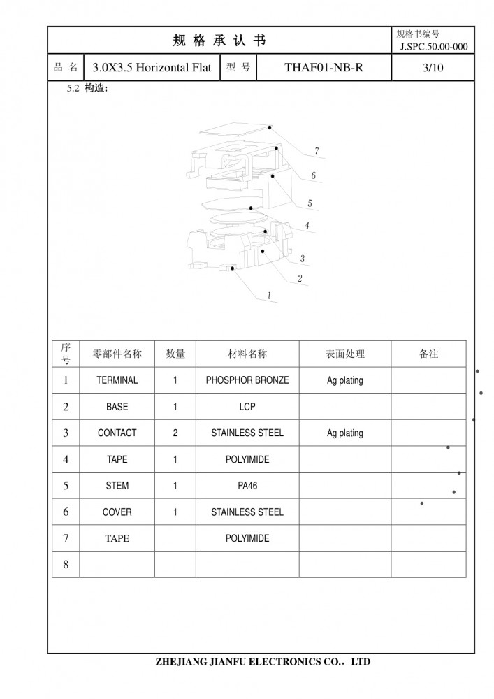 THAF01-NB-R specification page 4