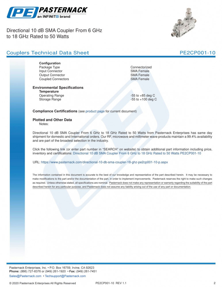 PE2CP001-10 technical document page 2
