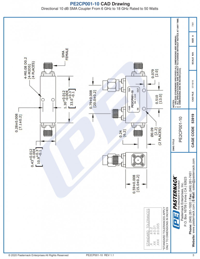 PE2CP001-10 technical document page 3