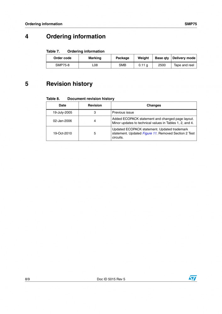 SMP75-8 technical document page 8