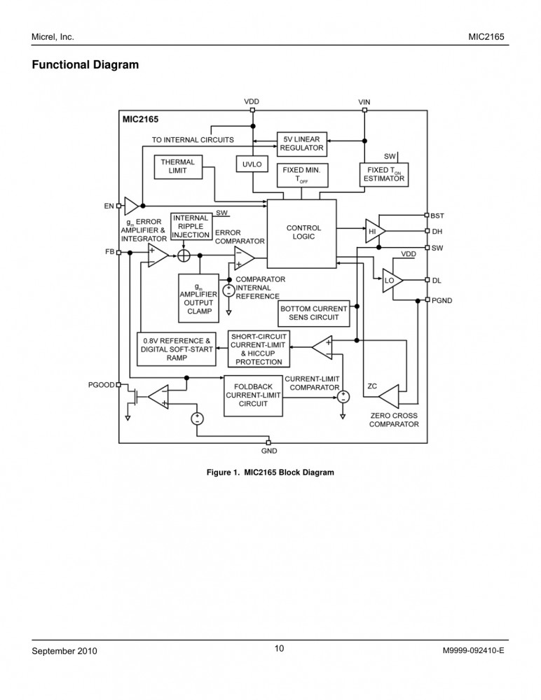 MIC2165 datasheet preview, page 10