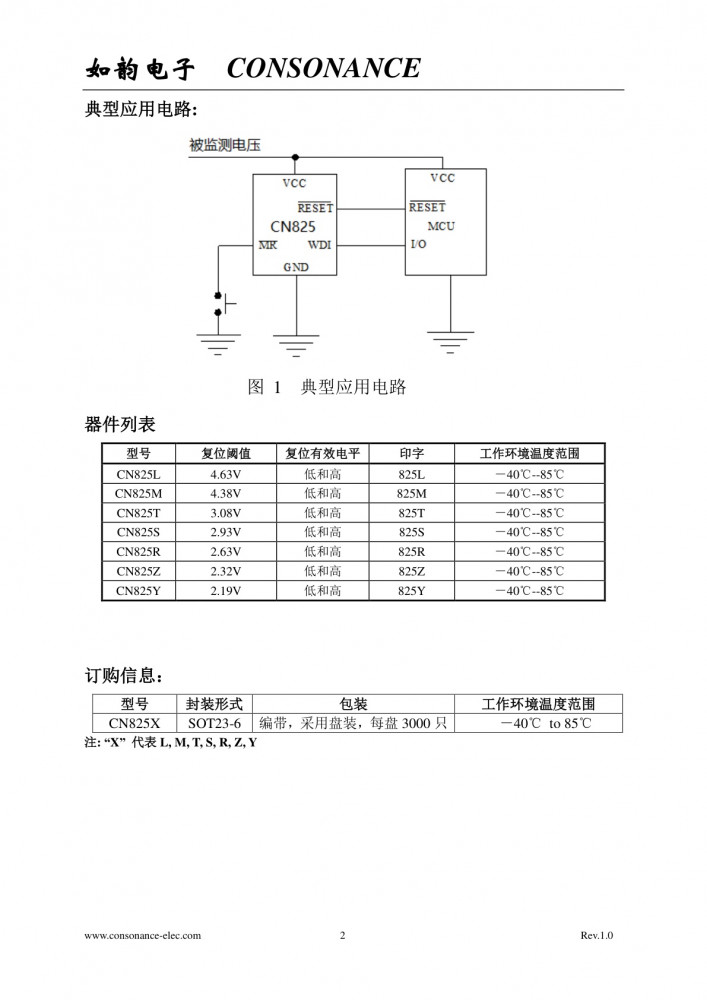 CN825 datasheet page 2