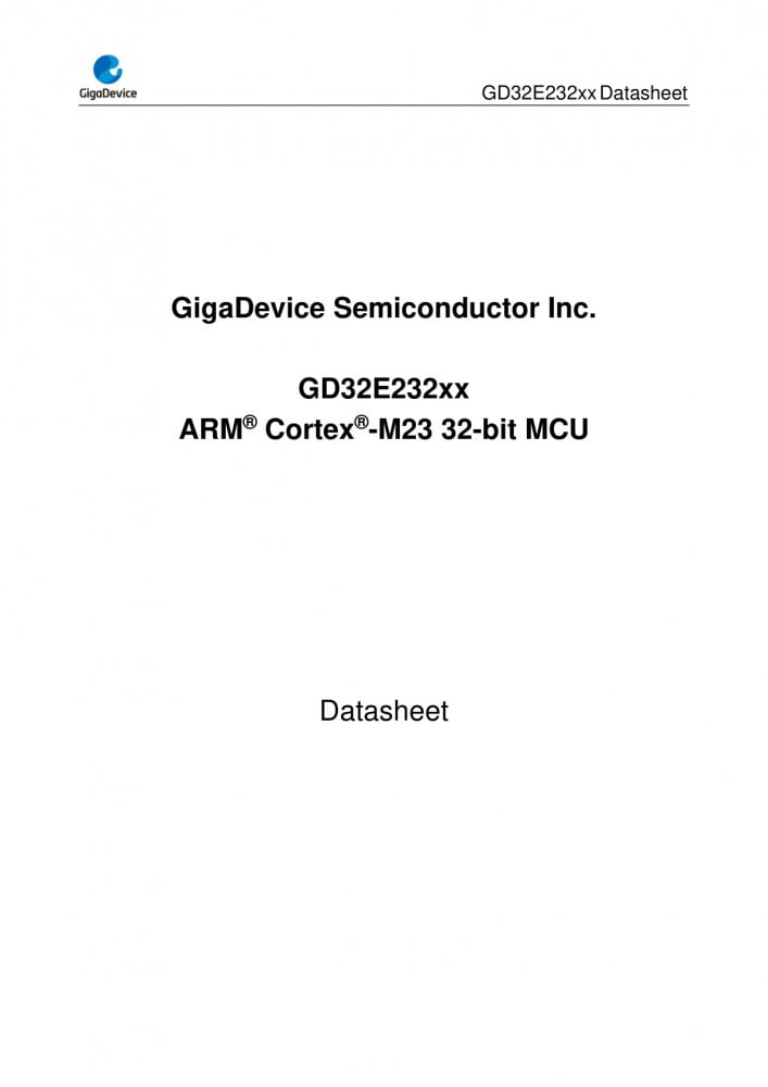 GD32E232E6U7TR datasheet page 1