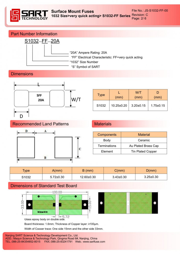 SART 1032-FF datasheet page 2