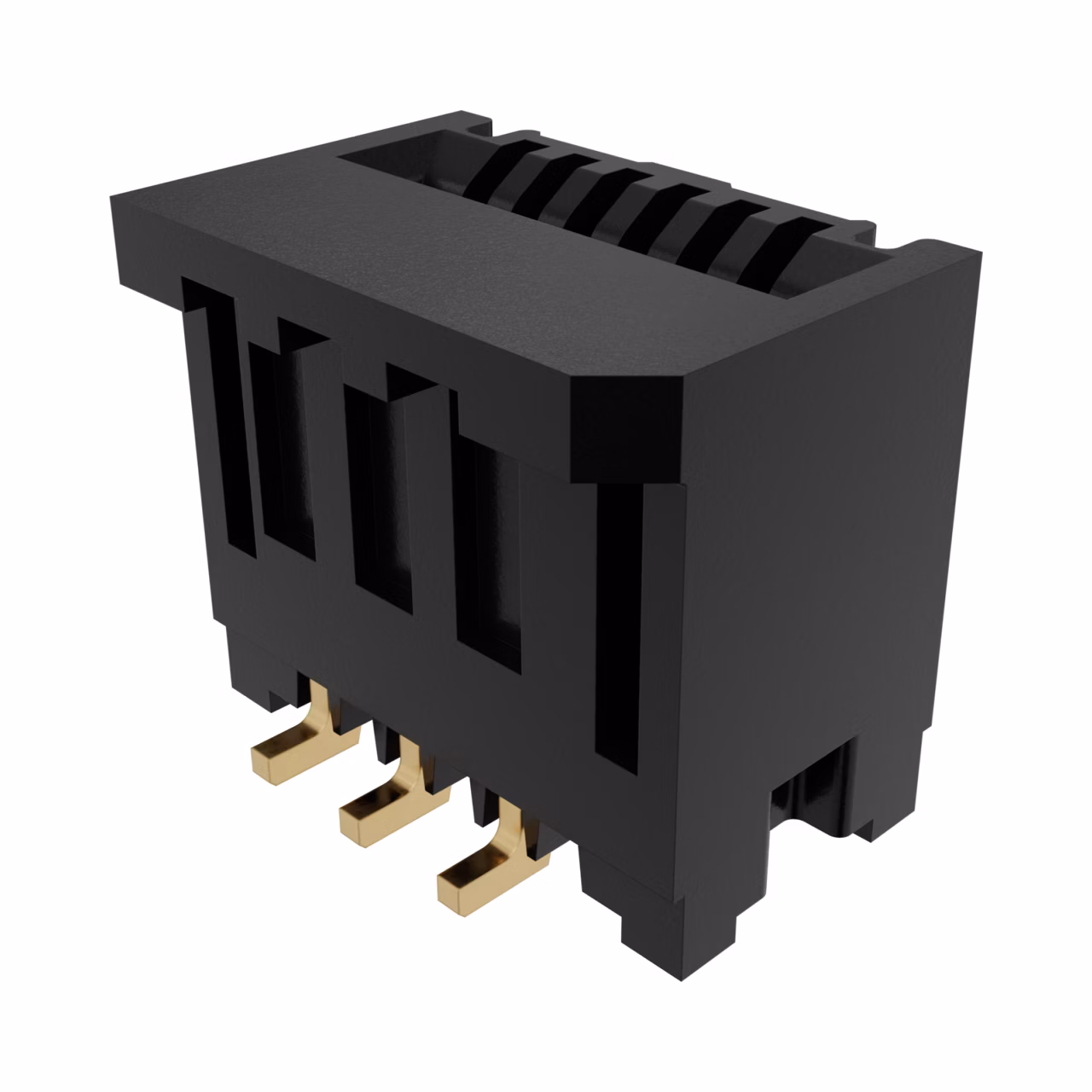 Easy-On FFC/FPC Connector, 0.50mm Pitch, Surface Mount, Vertical, Non-ZIF, Reverse Footprint, Gold Plating, Black, 6 Circuits for sale
