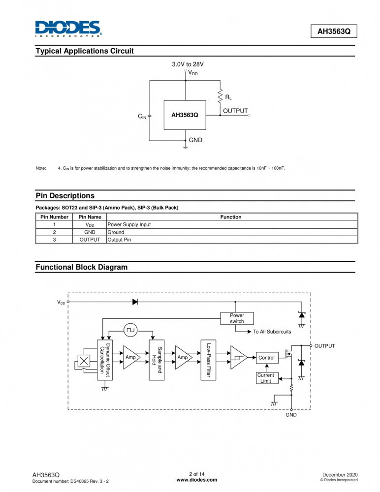 AH3563Q-P-A datasheet page 2