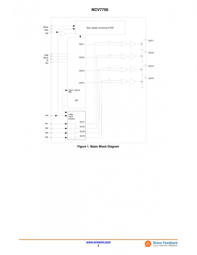 NCV7750 datasheet page 2