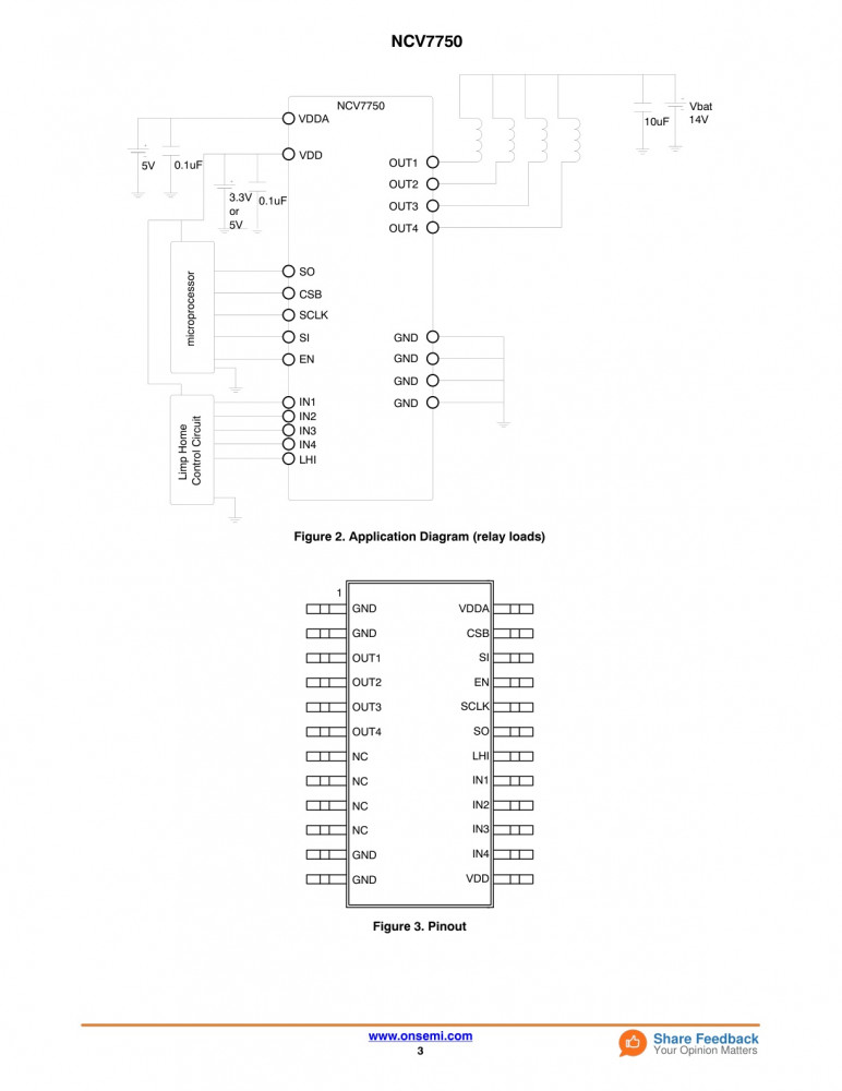 NCV7750 datasheet page 3