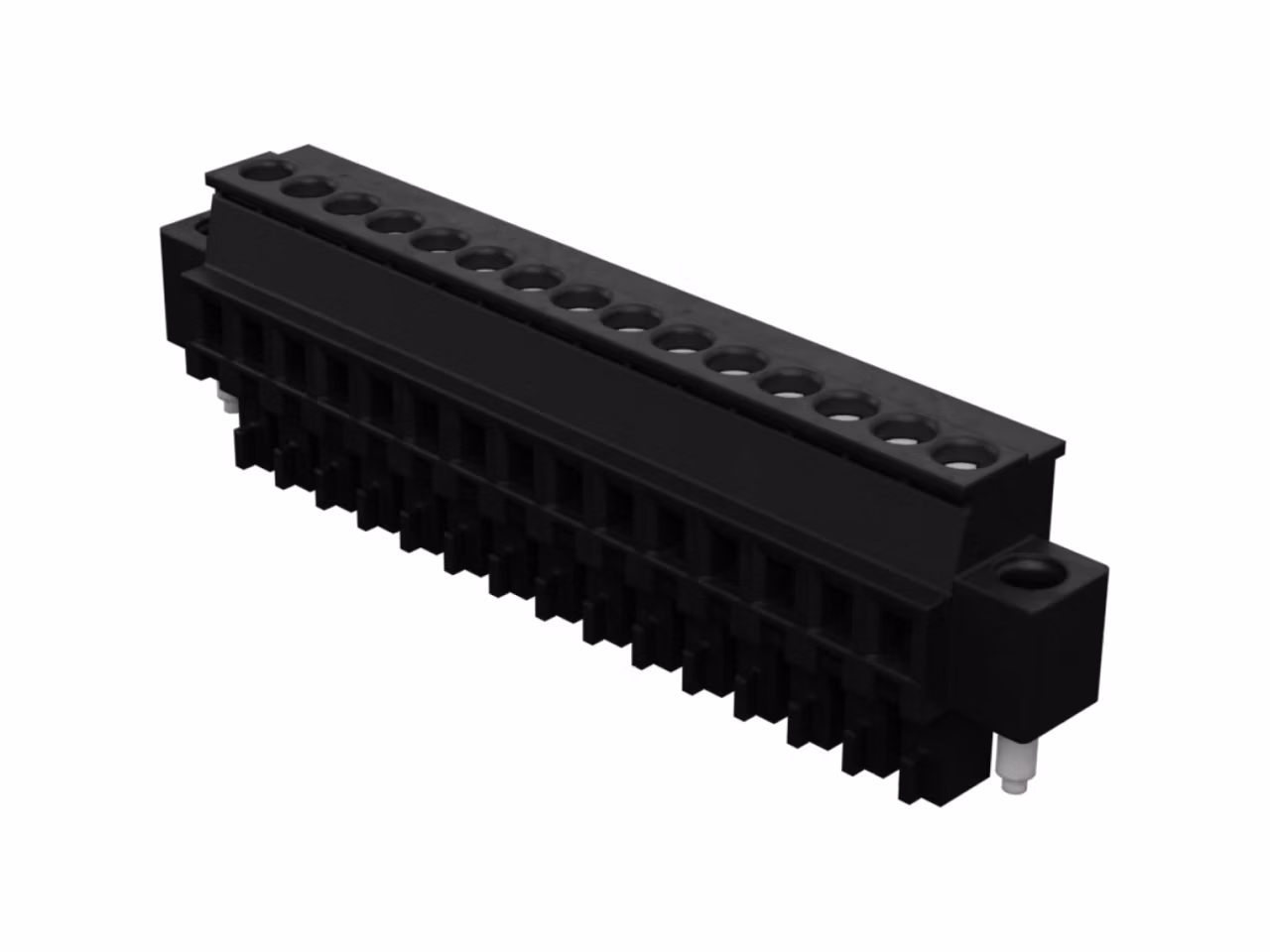 3.81mm Pitch Eurostyle Vertical Plug, with Retention Screws and Standard Imprinting, Front Wire Entry, Black, 15 Circuits for sale