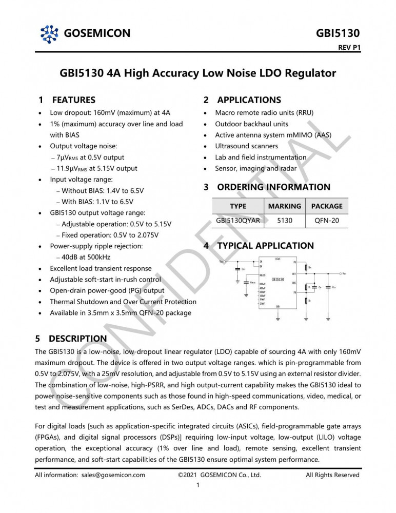 GBI5130QYAR datasheet page 1