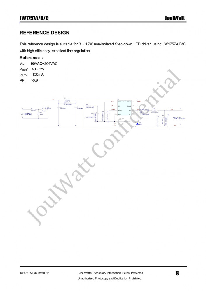 JW1757B datasheet page 8