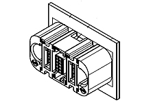 2.54mm, 5.50mm, 7.50mm Pitch EXTreme Ten60Power Vertical Receptacle Assembly with Guide Receivers, 24 Signal Circuits, 7 Power Circuits