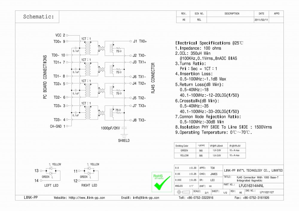 LPJG16314A4NL datasheet page 1